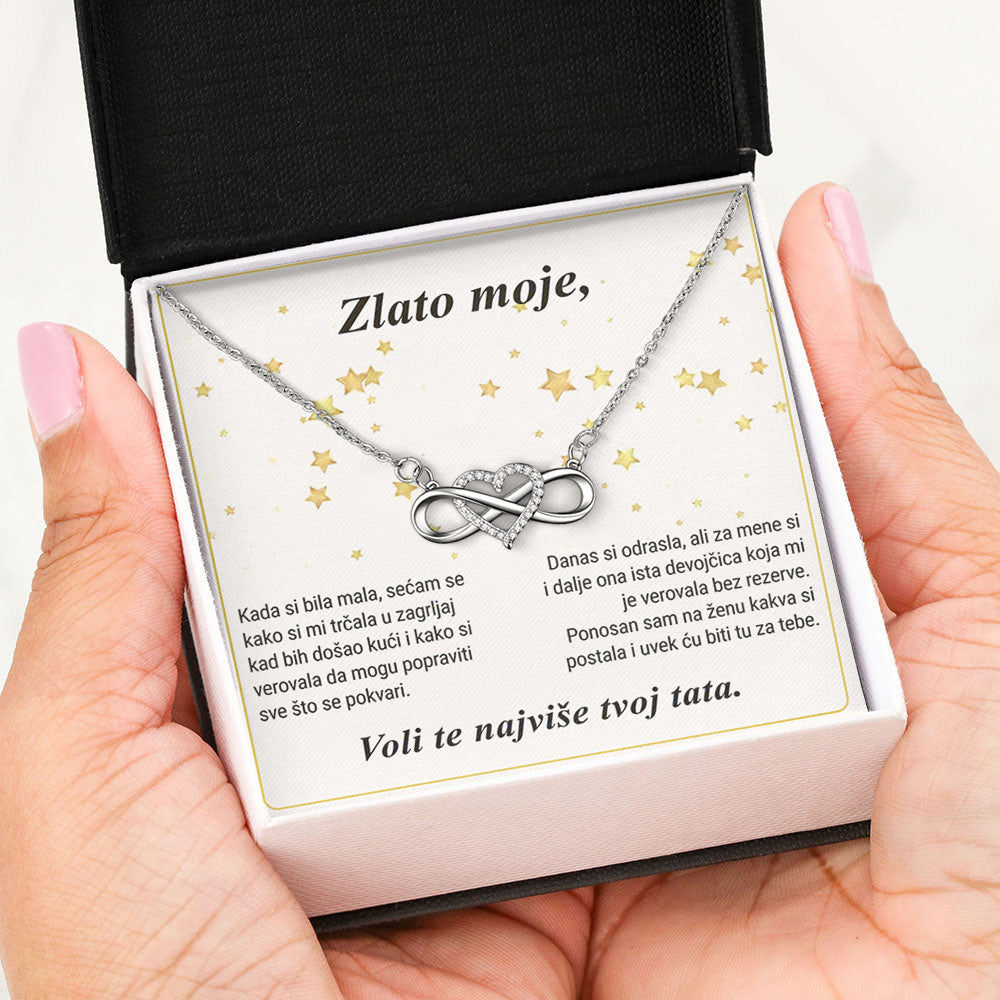 Zlato moje - Posveta sa lančićem za ćerku od oca – Heartlink